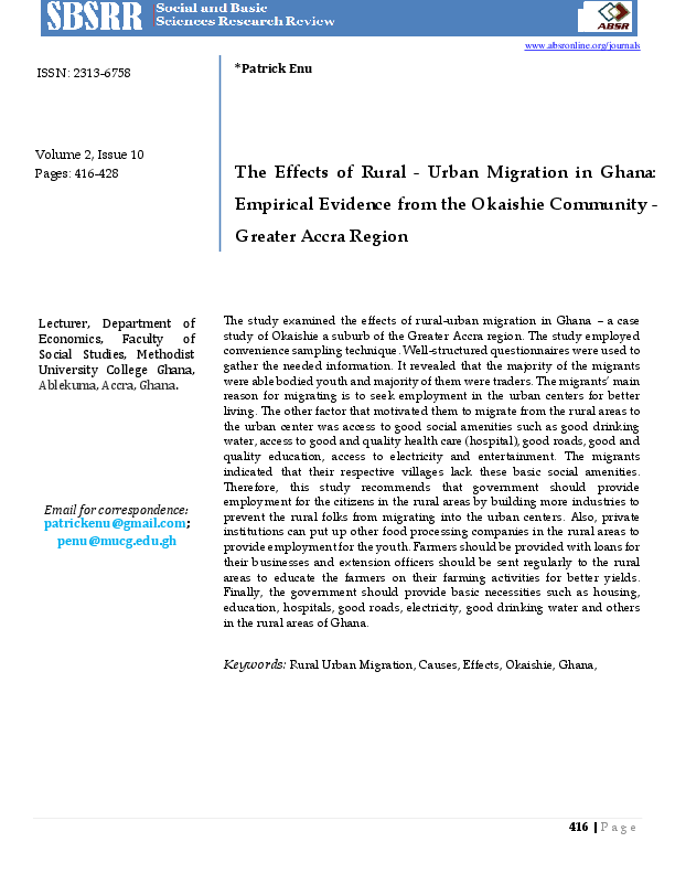 effects of migration