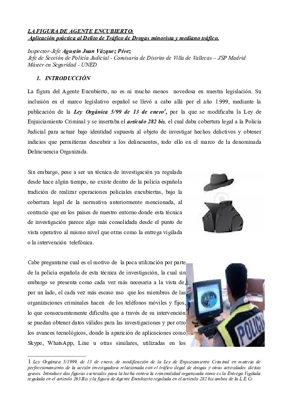 (PDF) LA FIGURA DEL AGENTE ENCUBIERTO: APLICACIÓN PRÁCTICA AL DELITO DE ...