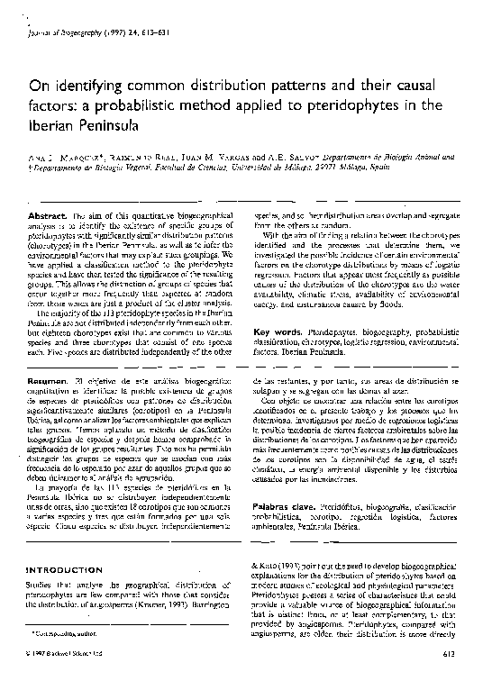 (PDF) On identifying common distribution patterns and their causal ...