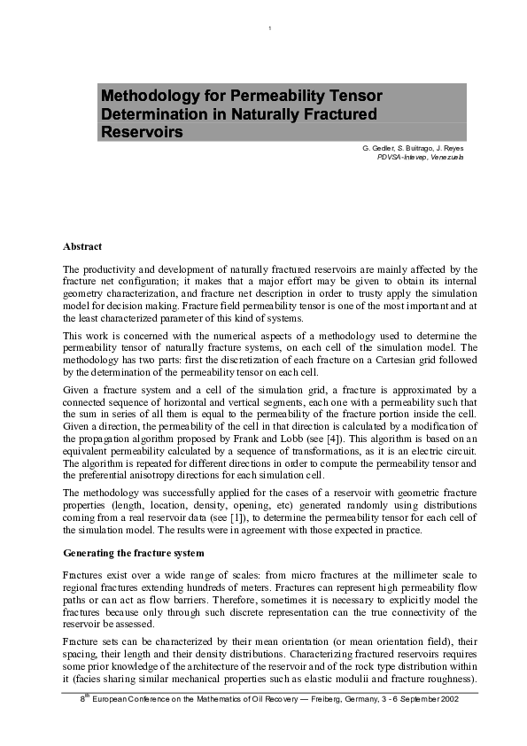 (PDF) Methodology for Permeability Tensor Determination in Naturally ...
