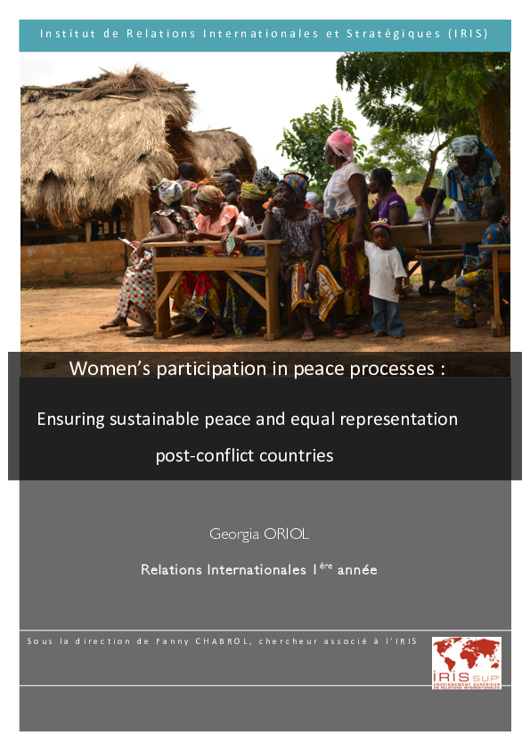 (PDF) Women's participation in peace processes