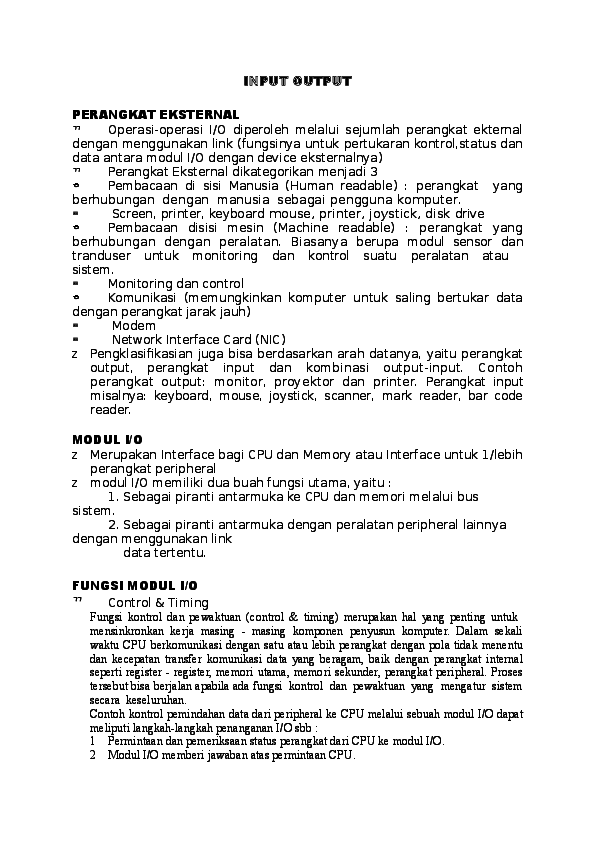 (DOC) INPUT OUTPUT PERANGKAT EKSTERNAL