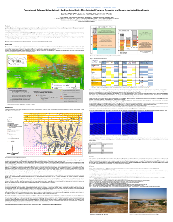 Formation of Collapse Doline Lakes in the Diyarbakir Basin ...