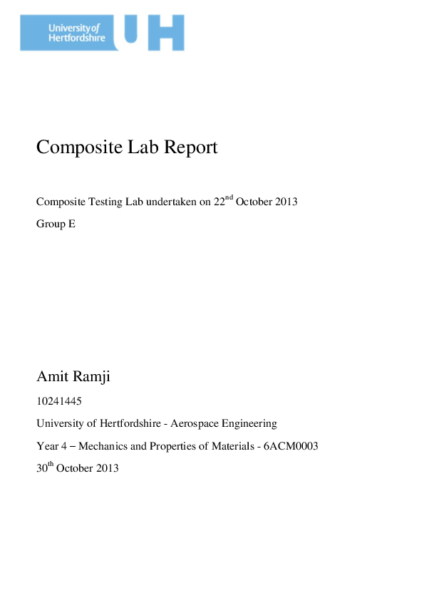 (DOC) Composite Lab Report