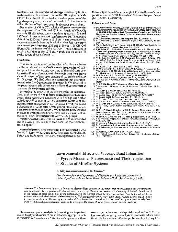 (PDF) Environmental Effects on Vibronic Band Intensities in Pyrene ...