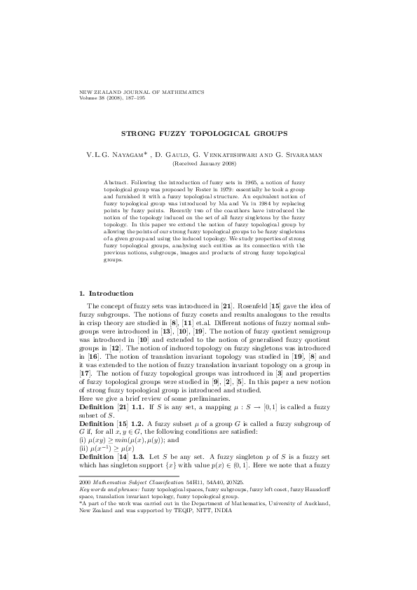 (PDF) STRONG FUZZY TOPOLOGICAL GROUPS