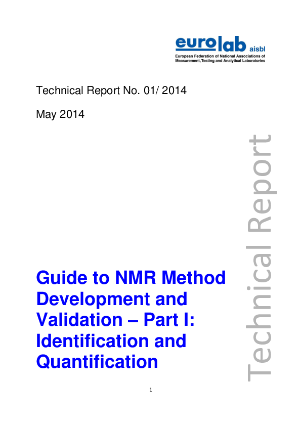 (PDF) Guide to NMR Method Development and Validation – Part I ... (PDF) Guide to NMR Method Development and Validation – Part I ...