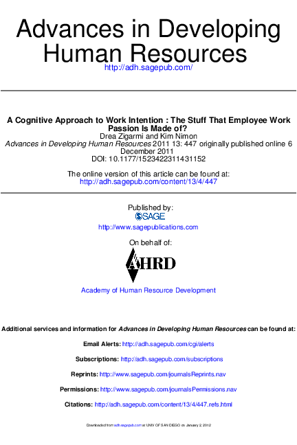 (PDF) The Assessment of a Multinational Using the Employee Work Passion ...