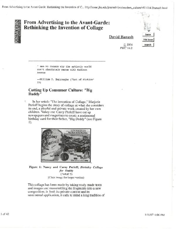 (PDF) From Advertising to the Avant-Garde: Rethinking the Invention of ...