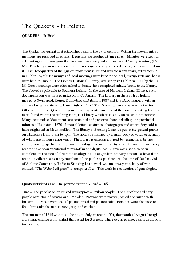 (DOC) The Quakers in Ireland 2013 14