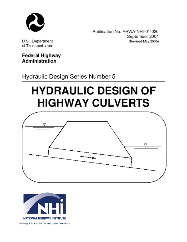 (PDF) Federal Highway Administration Hydraulic Design Series Number 5 ...
