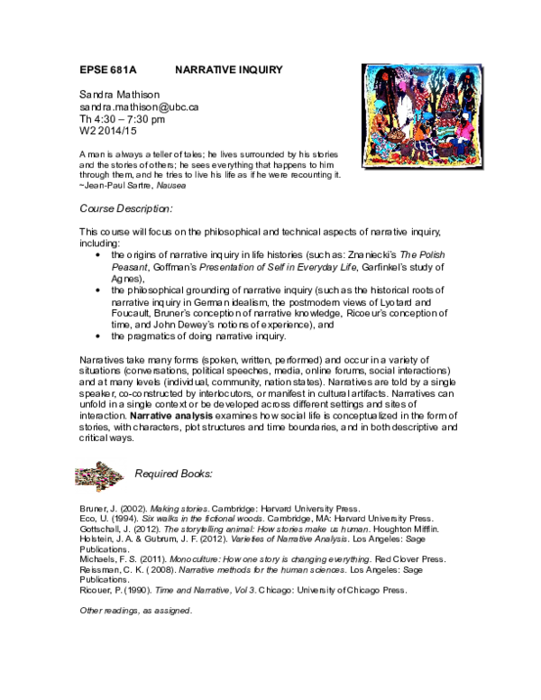 (DOC) Narrative Inquiry