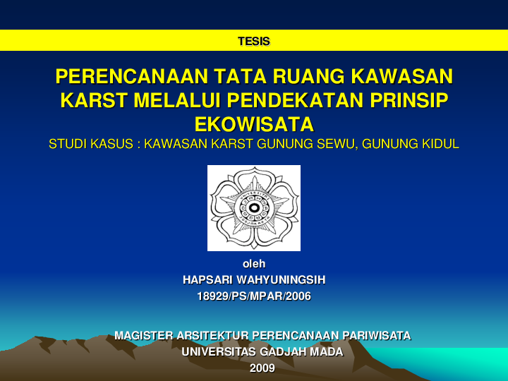 (PDF) TESIS S2 MPAR UGM 2006