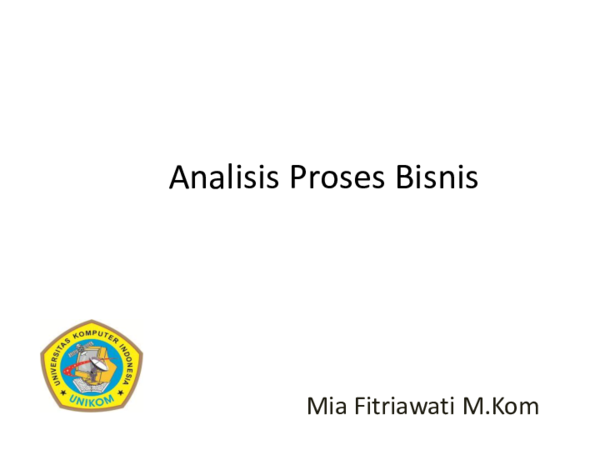 (PDF) Analisis Proses Bisnis