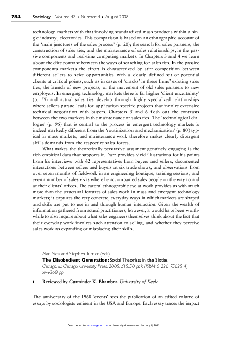 (PDF) Book Review: Alan Sica and Stephen Turner (eds) The Disobedient ...