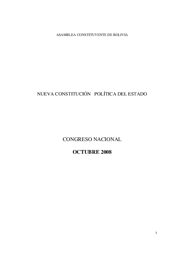 (PDF) Bolivian Constitution