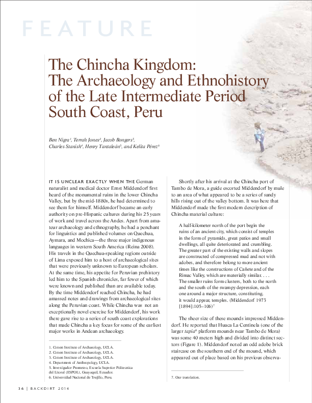 (PDF) The Chincha Kingdom. The Archaeology and Ethnohistory of the Late ...