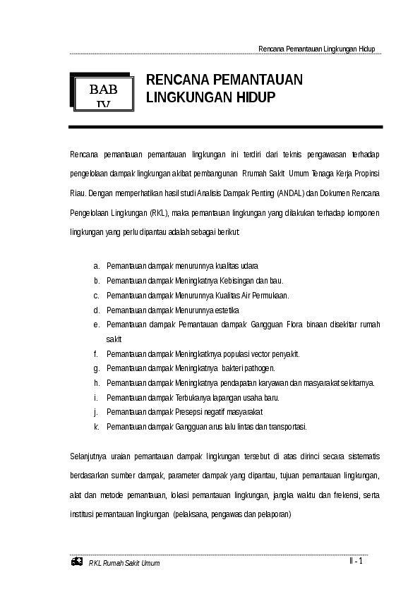 (DOC) RENCANA PEMANTAUAN LINGKUNGAN HIDUP