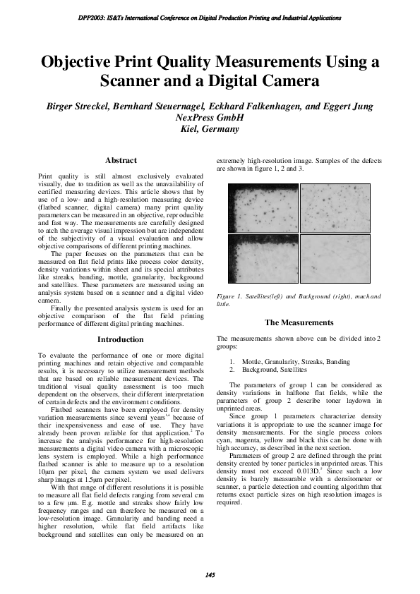 (PDF) Objective Print Quality Measurements Using a Scanner and a ...