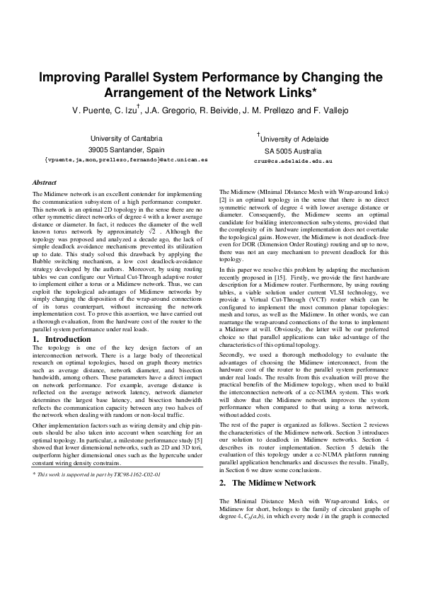 (PDF) Improving parallel system performance by changing the arrangement ...