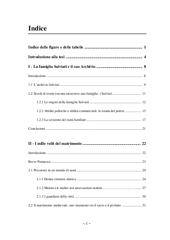 MA Thesis Index- Donne che vanno patrimoni che restano. Studio sulle strategie e alleanze ...