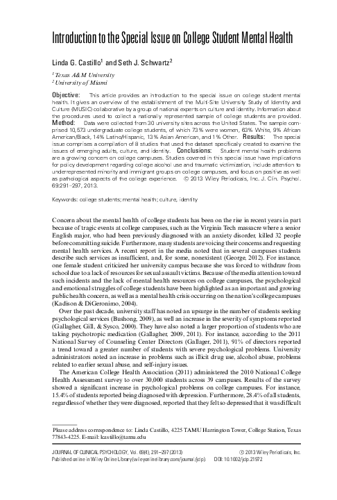 (PDF) Introduction to JCLP Special Issue