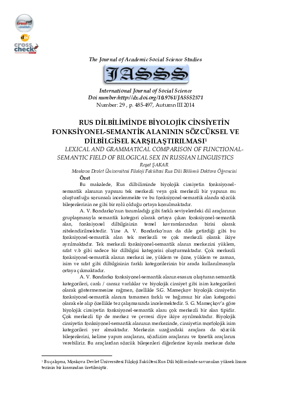 Pdf Lexical And Grammatical Comparison Of Functional Semantic Field