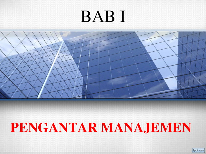 (PPT) Bab 1 Pengantar Manajemen