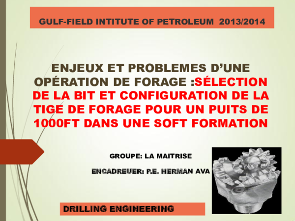 (PPT) drill string configuration