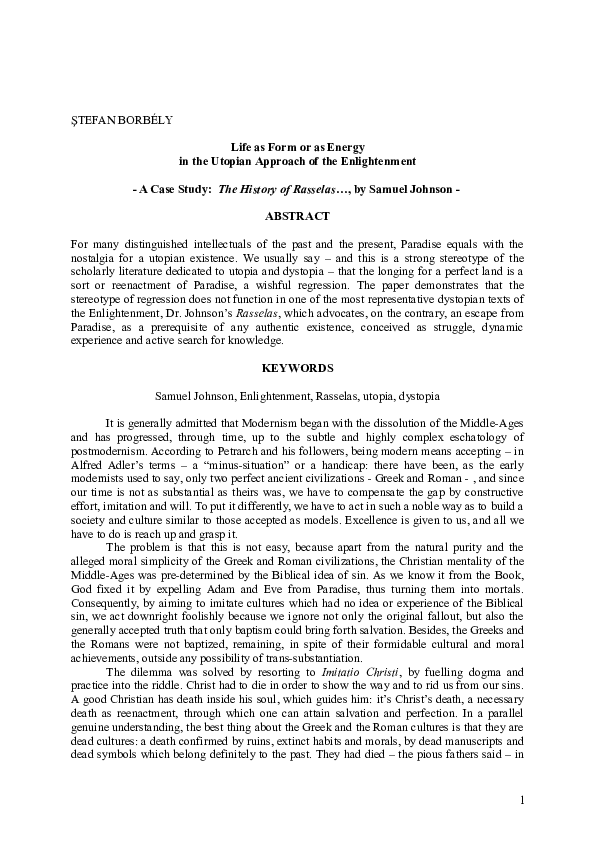 (PDF) Orbit of Pursuit in Johnson's Rasselas | Hossein Pirnajmuddin and ...