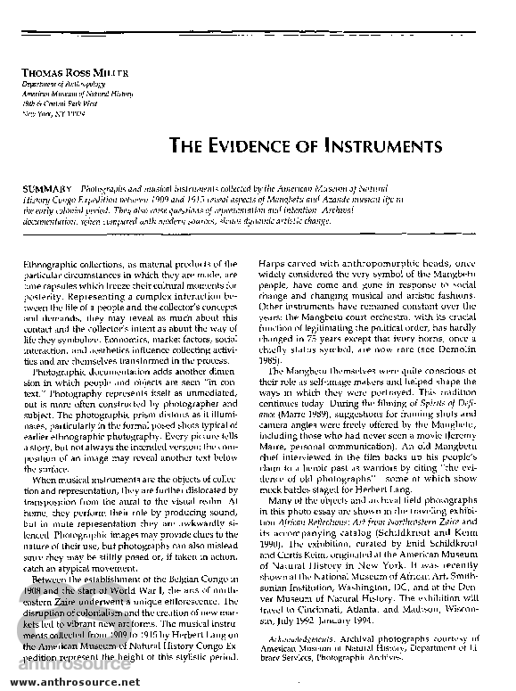 (PDF) The Evidence of Instruments
