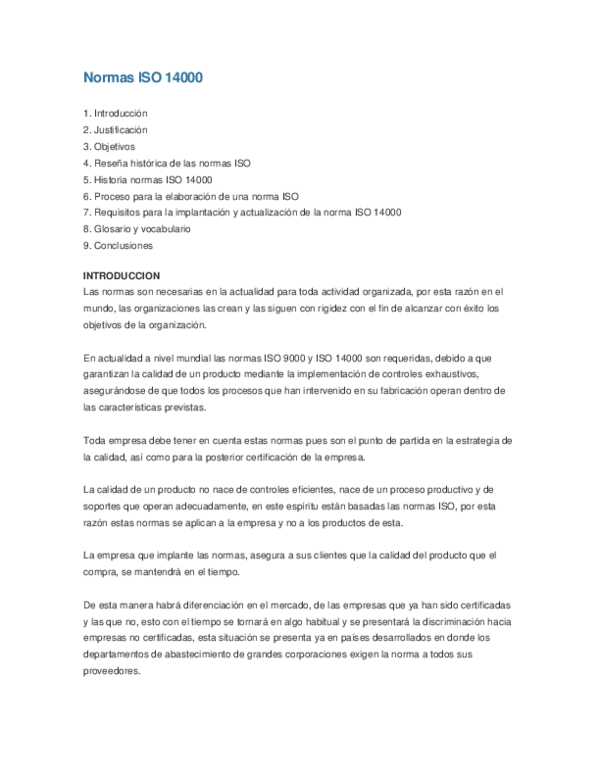 (DOC) Normas ISO 14000