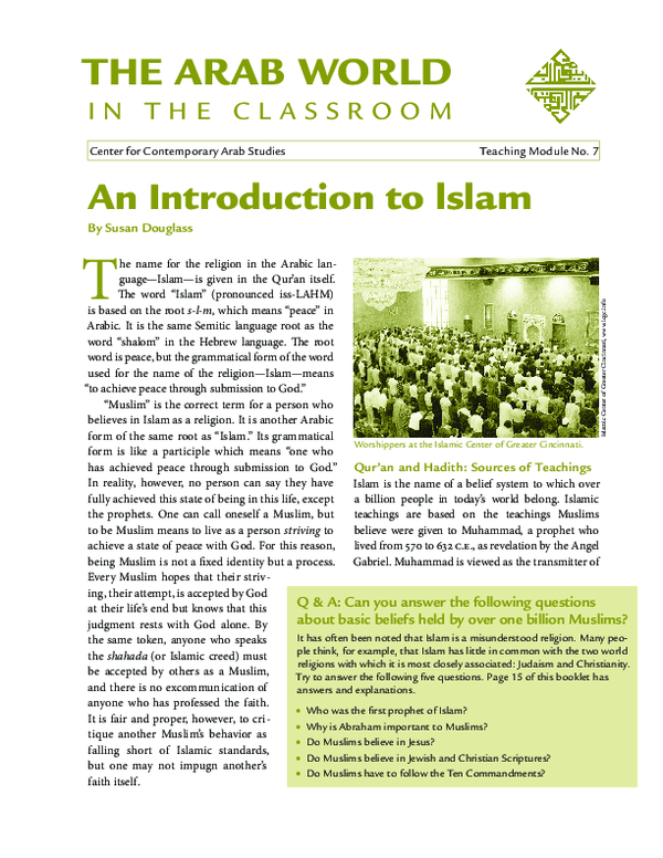 (PDF) Introduction to Islam