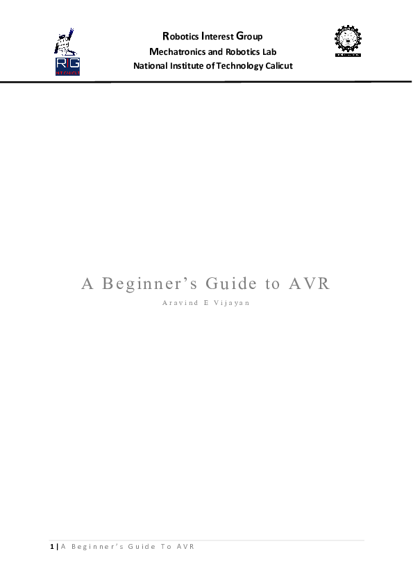 (PDF) A Beginners Guide to AVR