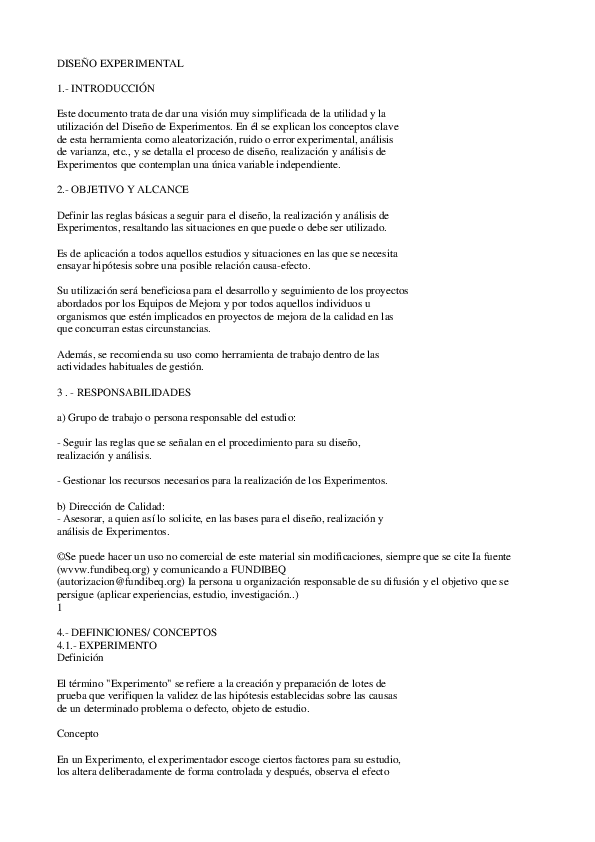 (DOC) Diseno de experimentos