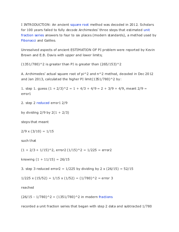 (DOC) Egyptian and Greek Square Root