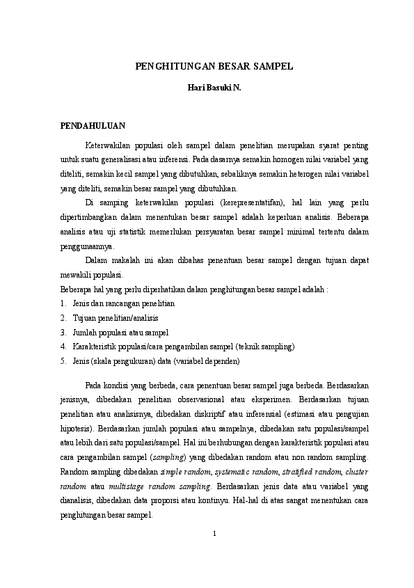 (DOC) PENGHITUNGAN BESAR SAMPEL