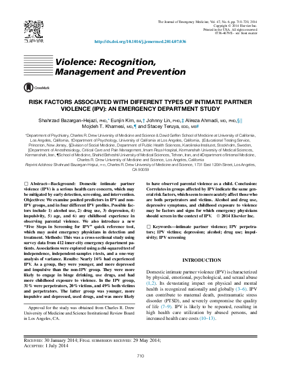 (PDF) Risk Factors Associated with Different Types of Intimate Partner ...