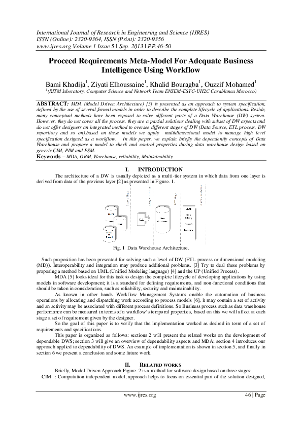 (PDF) Proceed Requirements Meta-Model For Adequate Business ...