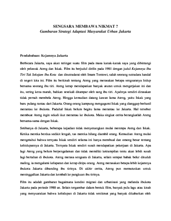 (PDF) Sengsara membawa Nikmat????