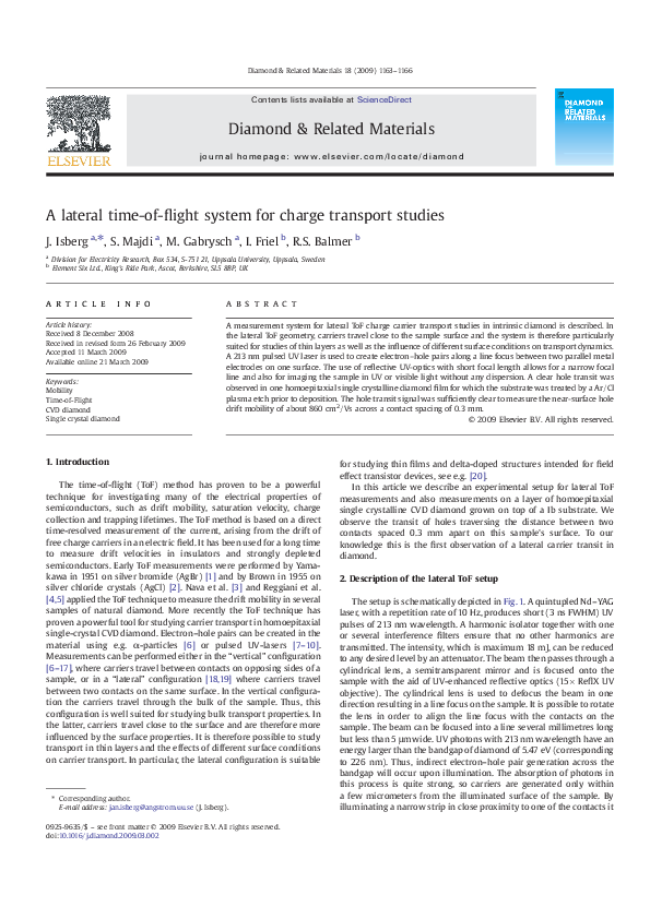 A lateral time-of-flight system for charge transport studies