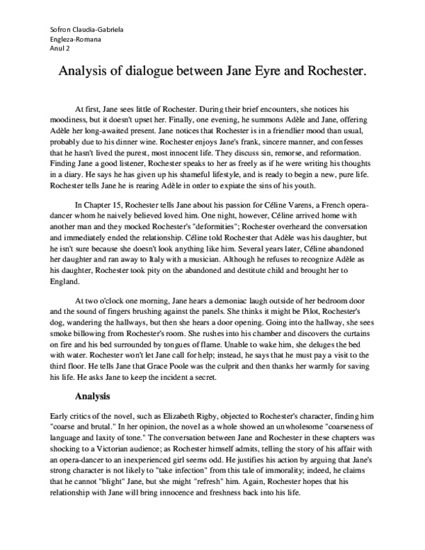 (DOC) Analysis of dialogue between