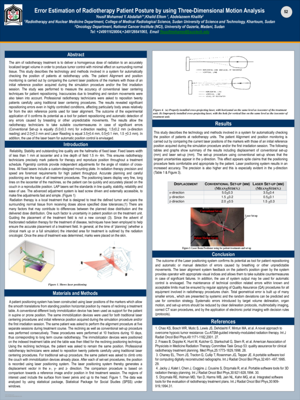 (PPT) Error Estimation of Radiotherapy Patient Posture by using Three ...