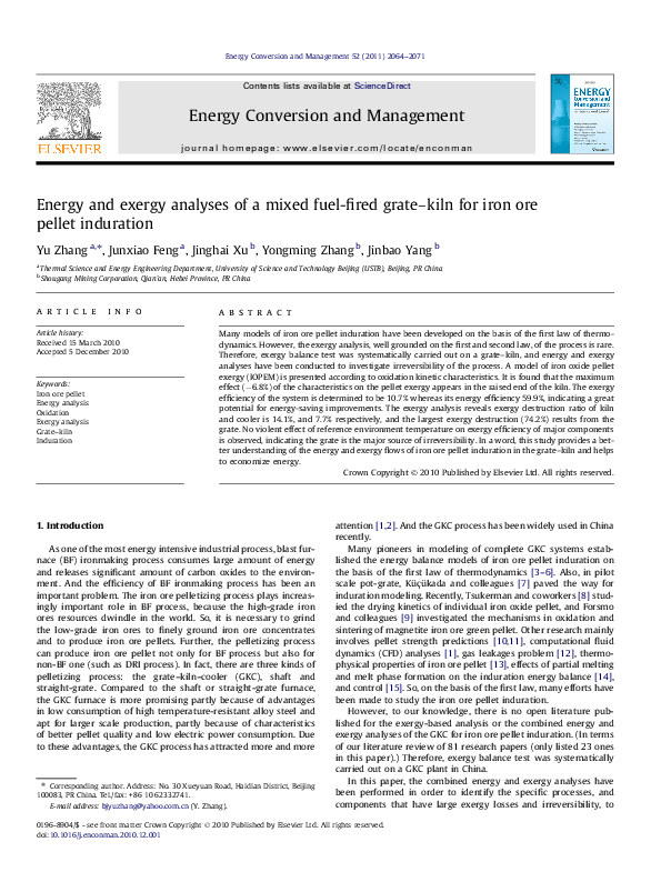 (PDF) Energy and exergy analyses of a mixed fuel-fired grate–kiln for ...