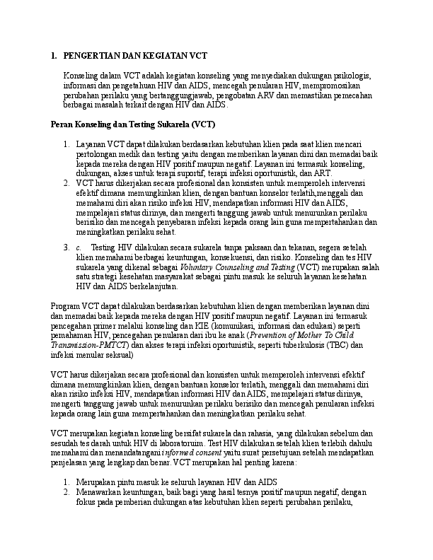 (DOC) Kegiatan VCT