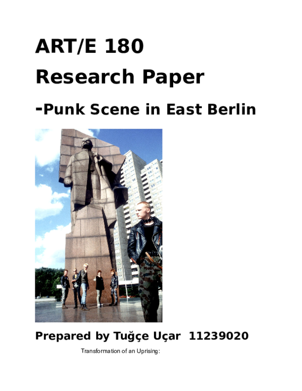 (DOC) The Overview on Punk Scene in East Berlin