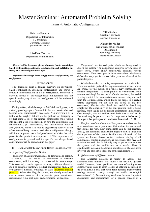(DOC) Automated Problem Solving
