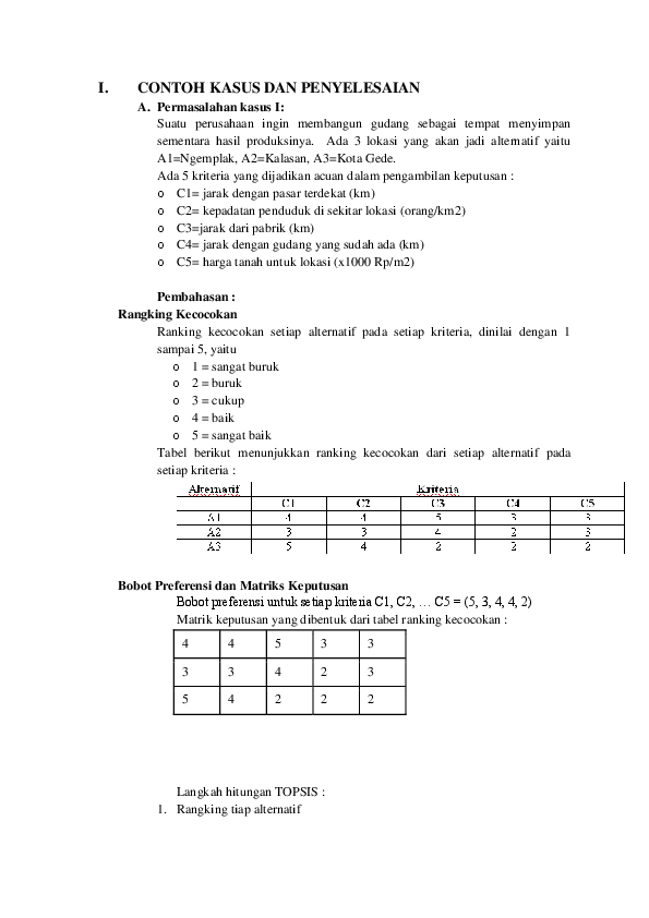 (DOC) CONTOH KASUS DAN PENYELESAIAN