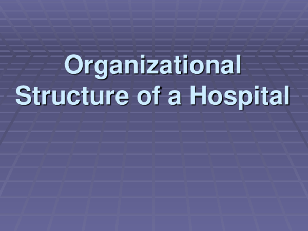 (PPT) Organizational Structure of a Hospital