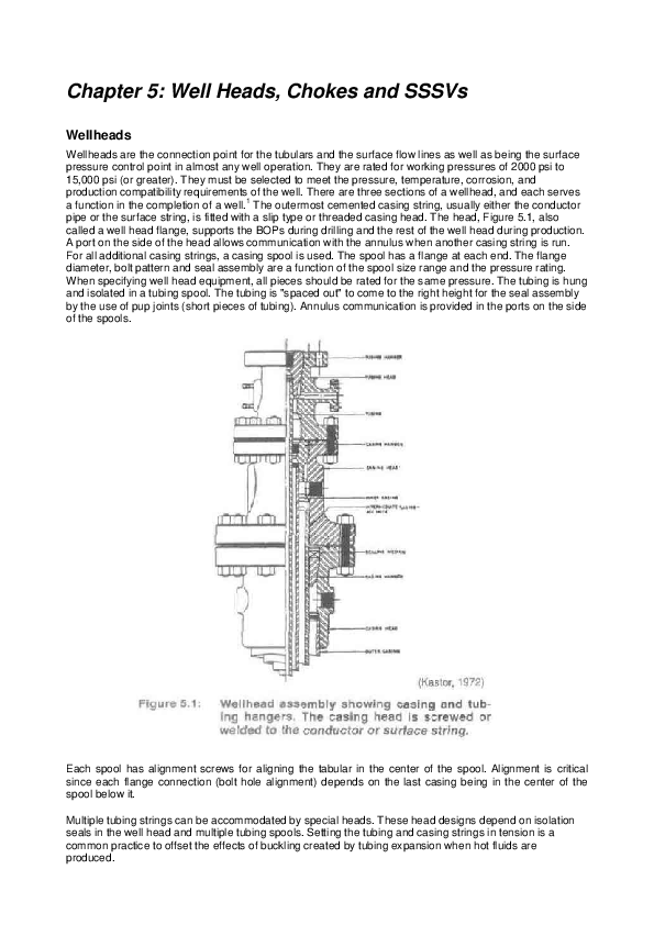 (PDF) Well Heads Chokes SSSV Chapter 5